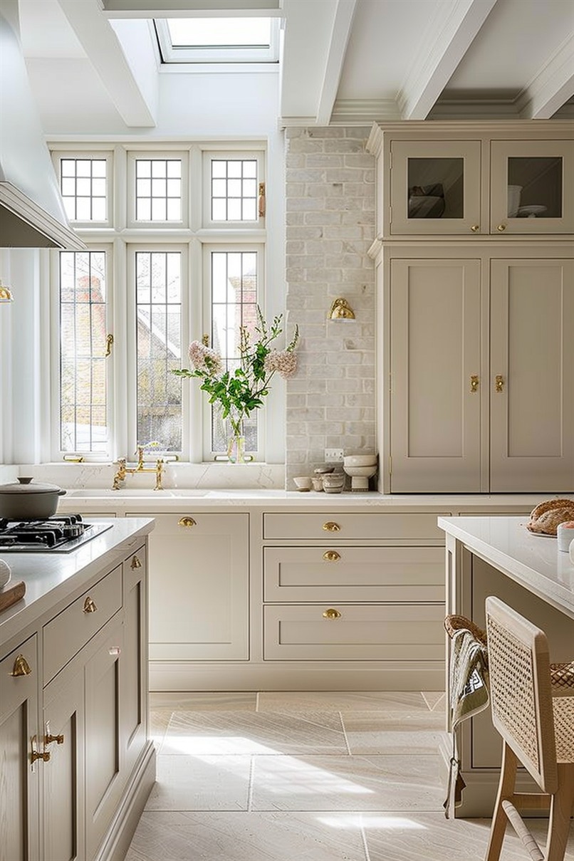 15 Stunning Greige Kitchen Ideas - Maison de Cinq